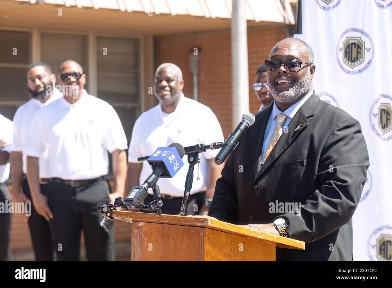 Oklahoma City, United States. 12th Apr, 2024. Beta Eta Lambda president ...