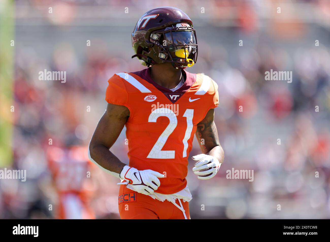 Blacksburg, Virginia, USA. 13th Apr, 2024. Virginia Tech Hokies running ...