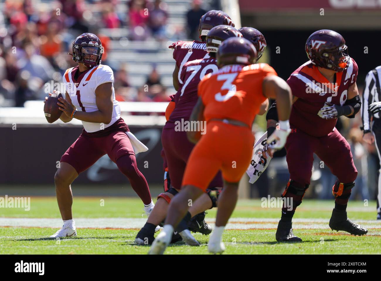 Blacksburg, Virginia, USA. 13th Apr, 2024. Virginia Tech Hokies ...