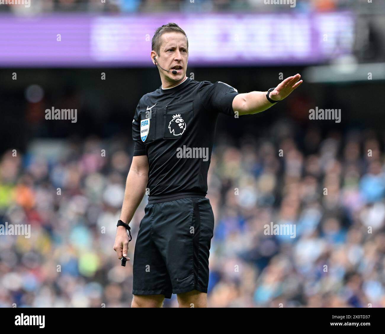 Referee John Brooks, during the Premier League match Manchester City vs ...