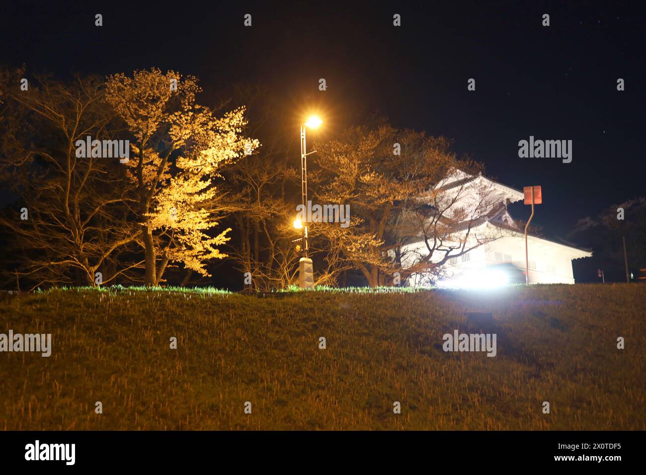 Sendai City, Miyagi Prefecture, Japan, April 10, 2024.Sendai Castle's ...