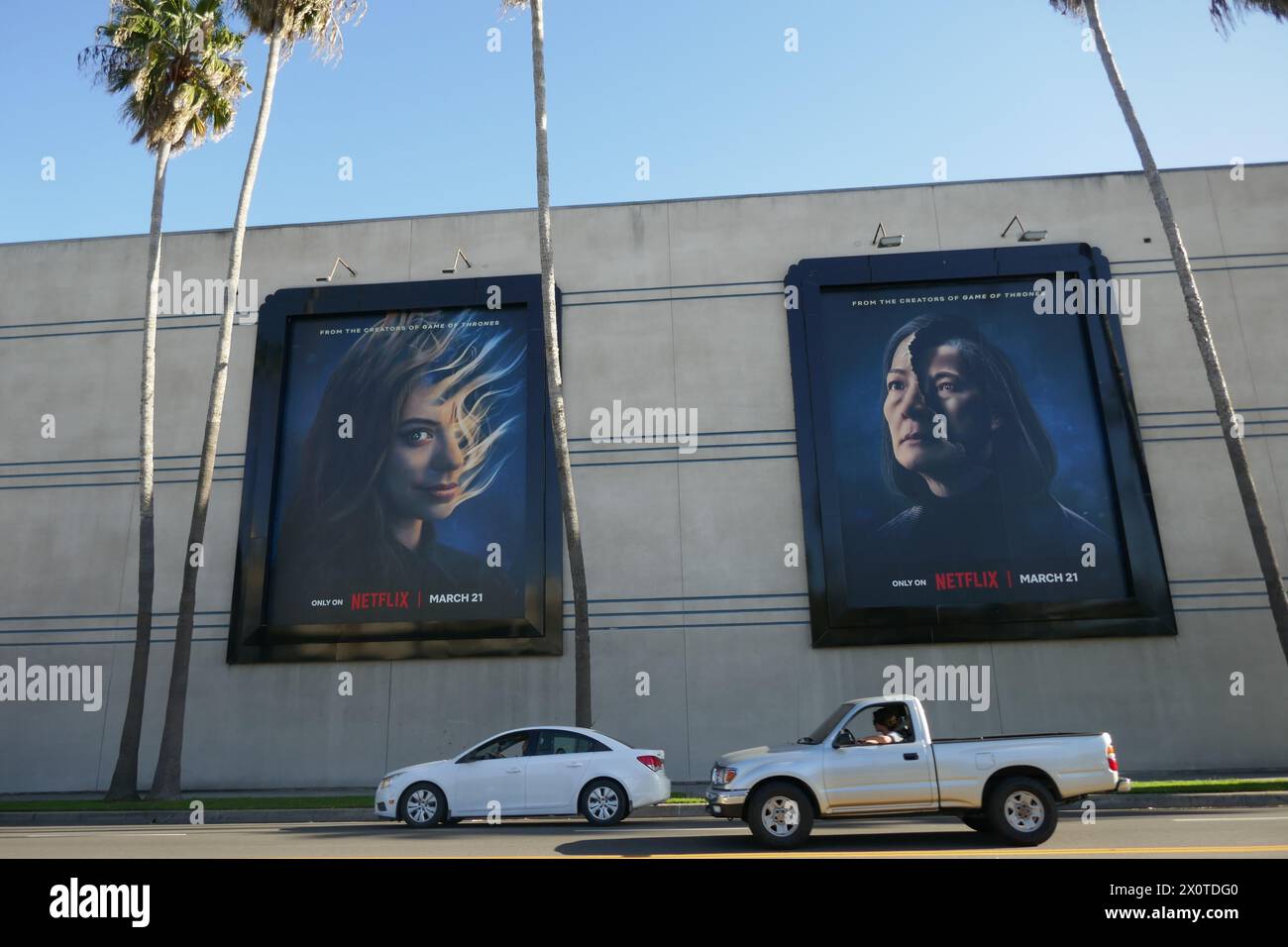 Los Angeles, California, USA 9th April 2024 3 Body Problem Billboards on April 9, 2024 in Los ...