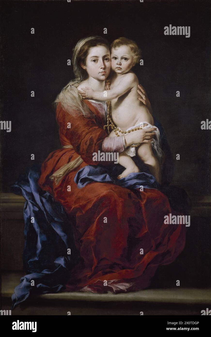 Our Lady of the Rosary is an oil on canvas painting of Our Lady of the ...