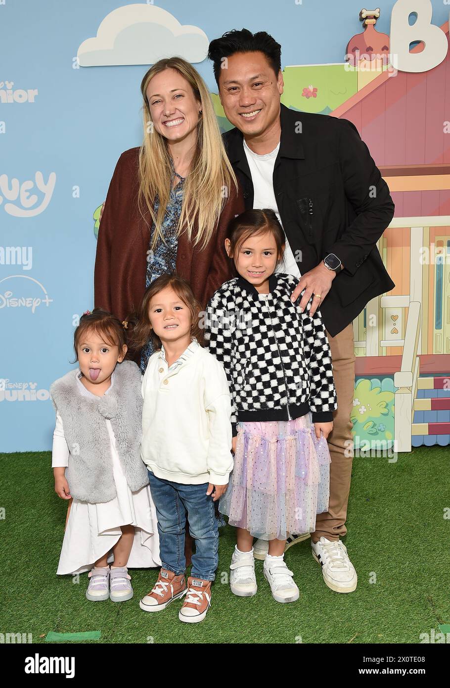 Burbank, USA. 13th Apr, 2024. Jon M. Chu, Kristin Hodge, Willow Chu and ...