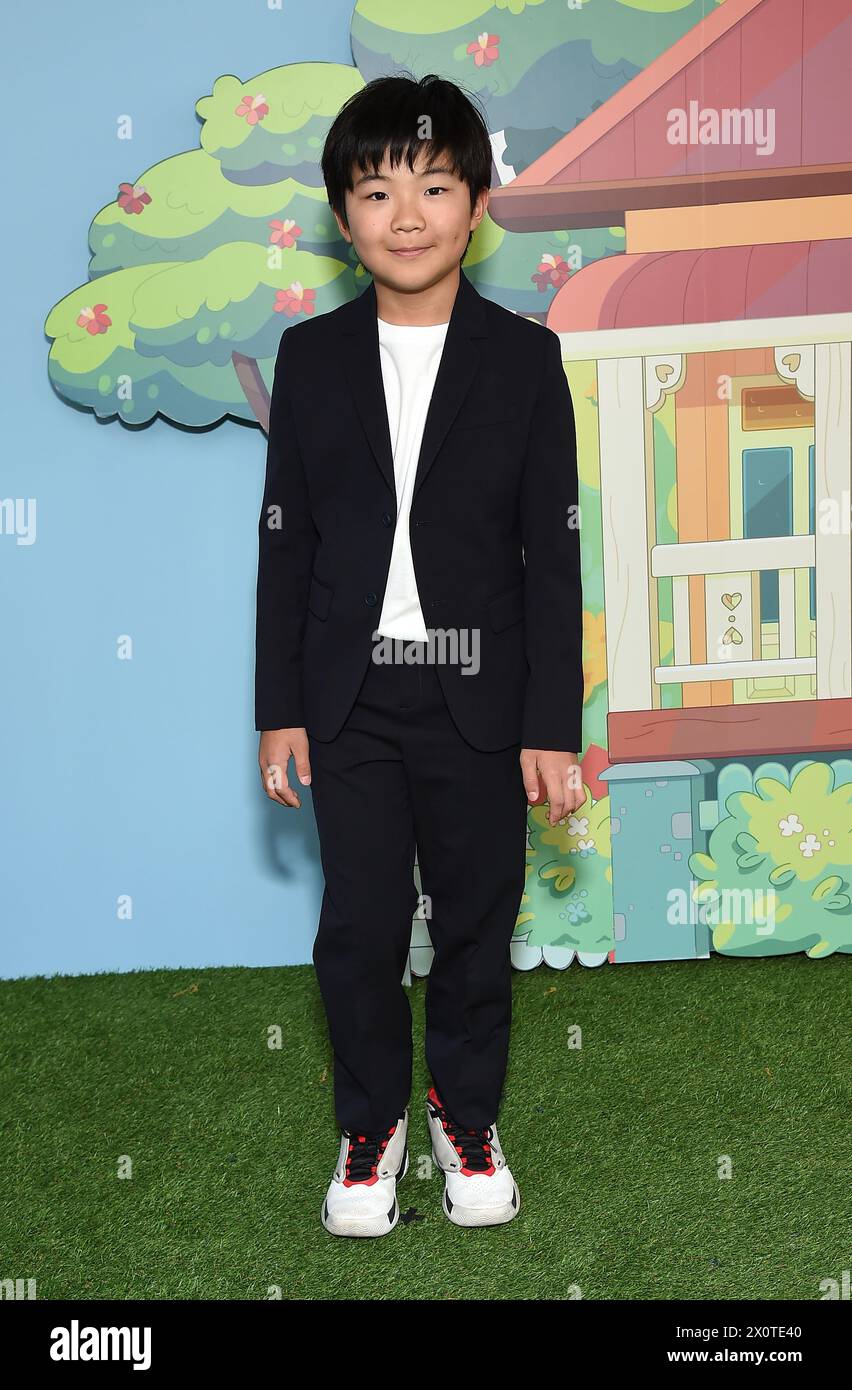 Burbank, USA. 13th Apr, 2024. Alan Kim arriving at the Bluey ‘The Sign ...