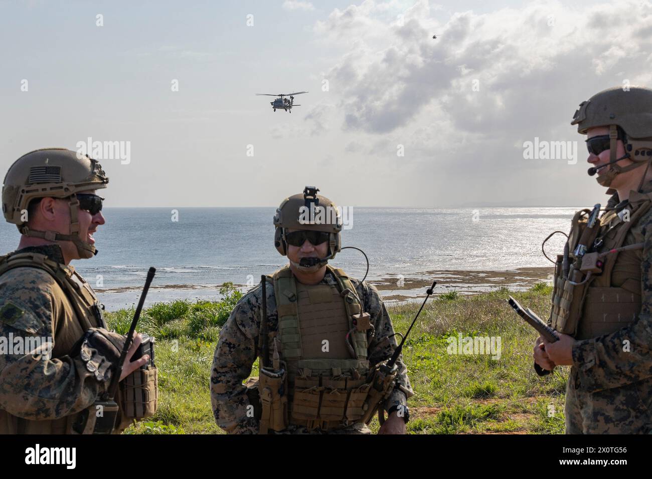U.S. Marines with 5th Air Naval Gunfire Liason Company provide close ...