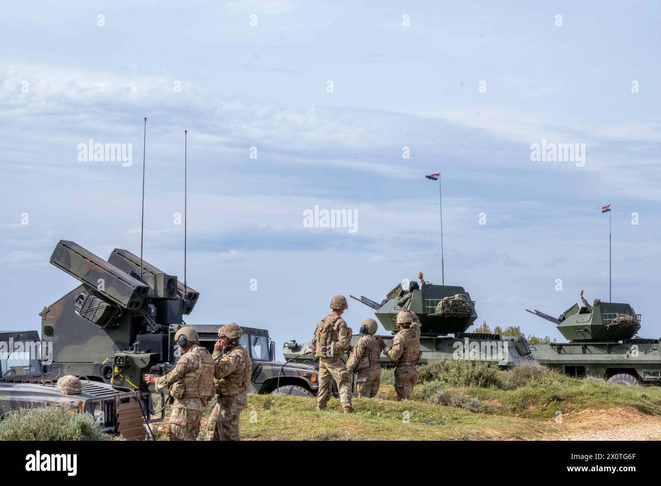 Soldiers of Charlie Battery, 1st Battalion, 57th Air Defense Artillery ...