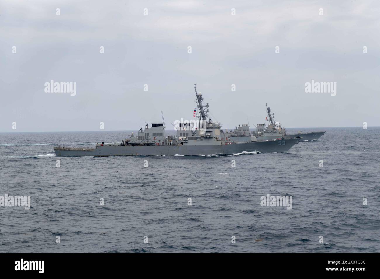 AT SEA (April 11, 2024) The Arleigh Burke-class guided-missile ...