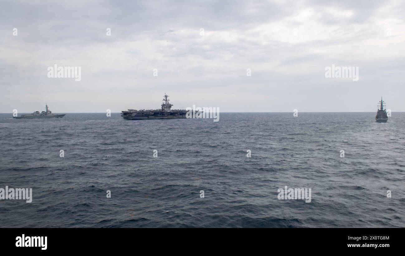 AT SEA (April 11, 2024) The Nimitz-class aircraft carrier USS Theodore ...