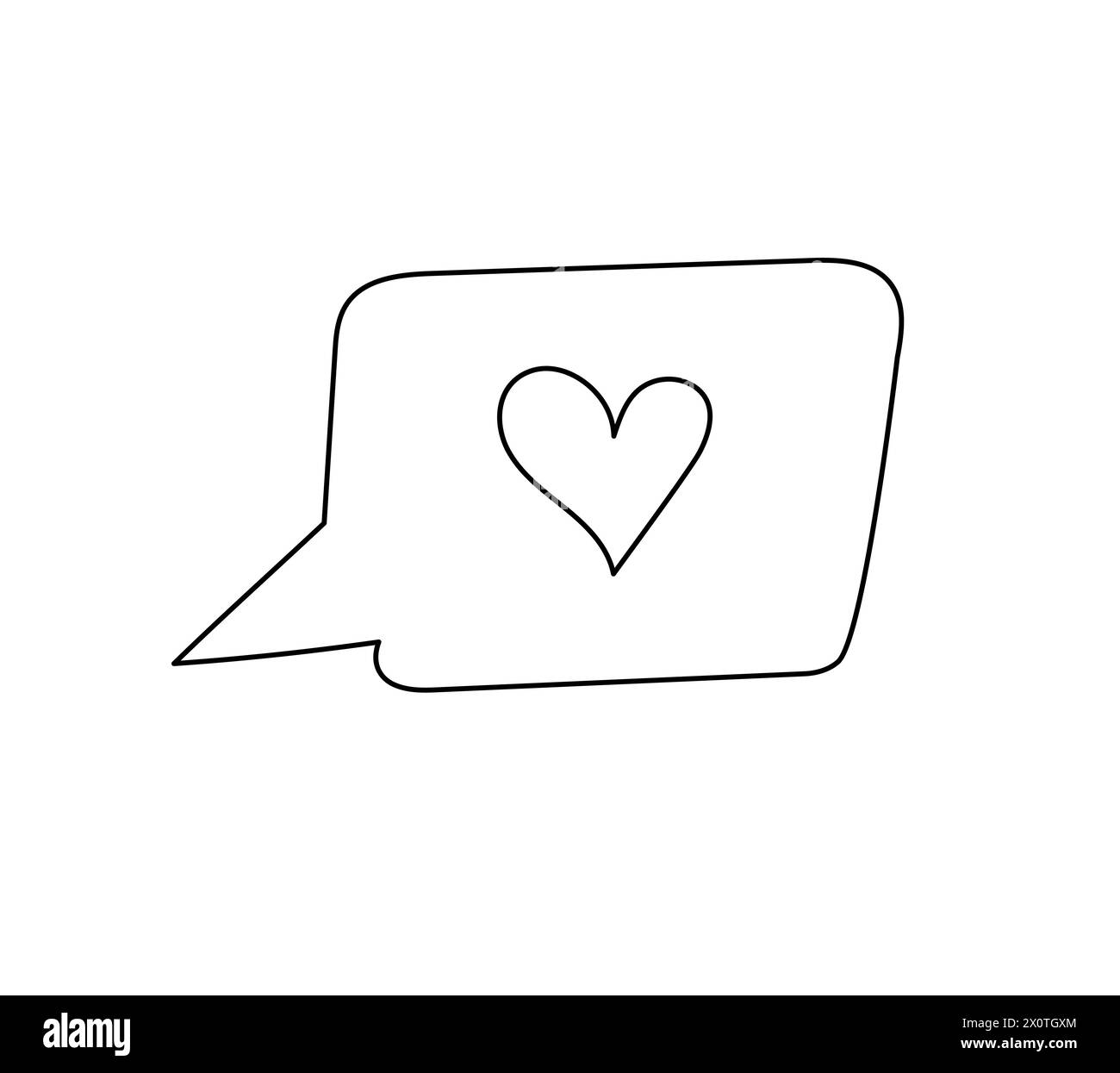 Heart dialogue icon Black and White Stock Photos & Images - Alamy