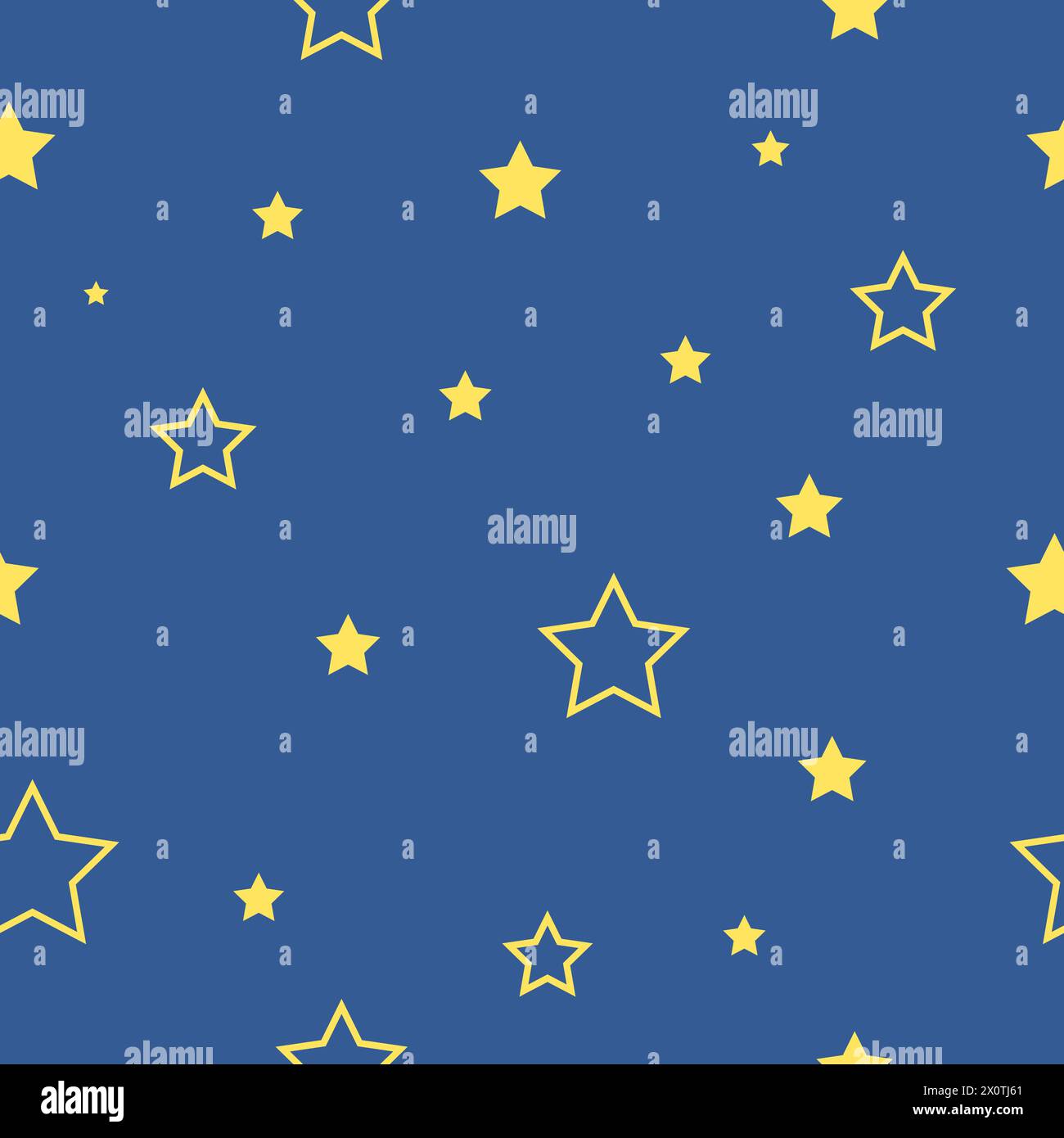 Starry night seamless pattern, endless texture background Stock Vector ...