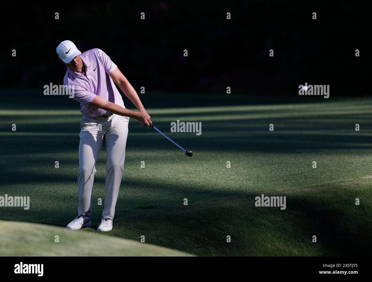 Augusta, United States. 13th Apr, 2024. Australia's Cam Davis chips ...