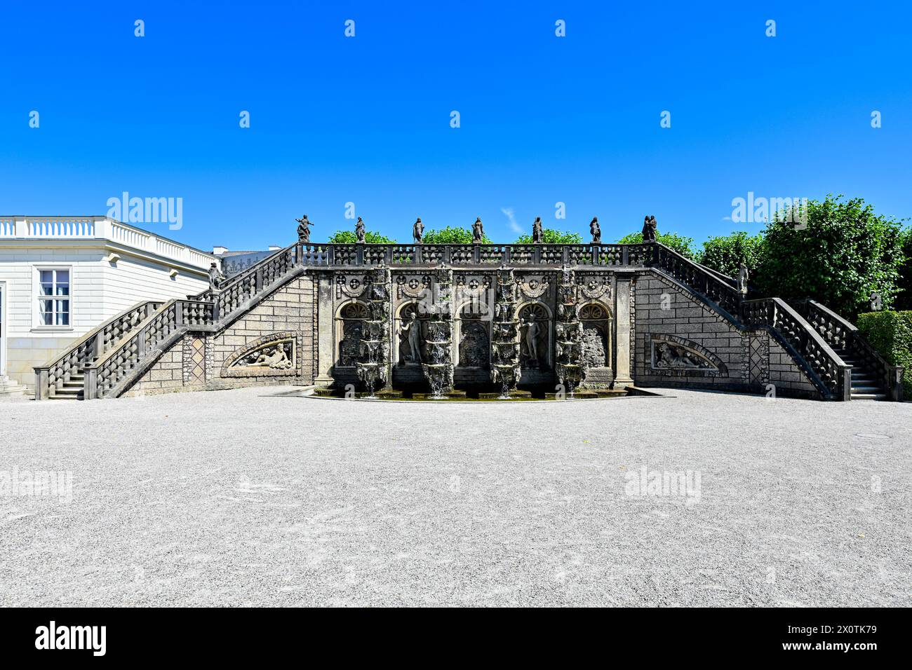 Big Cascade of Herrenhausen Gardens of Herrenhausen Palace located in ...
