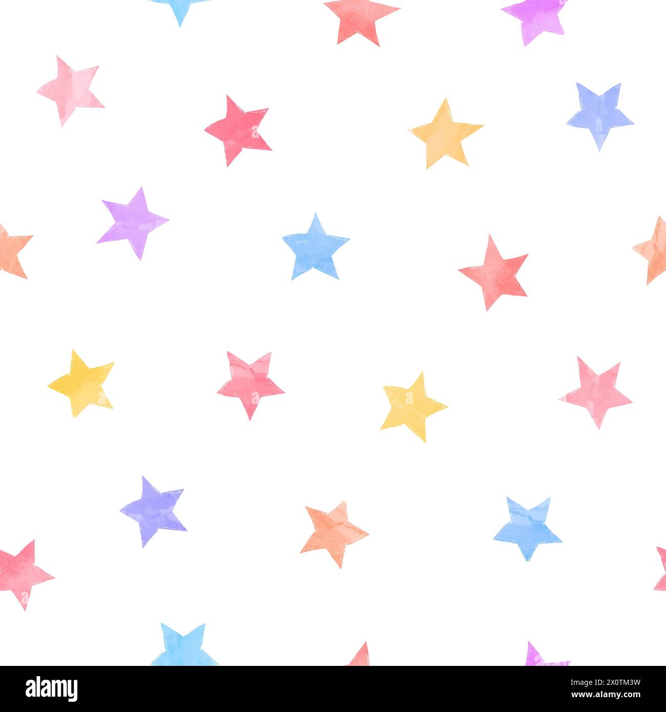 Colorful stars pattern. Simple seamless print for kids. Nursery design ...
