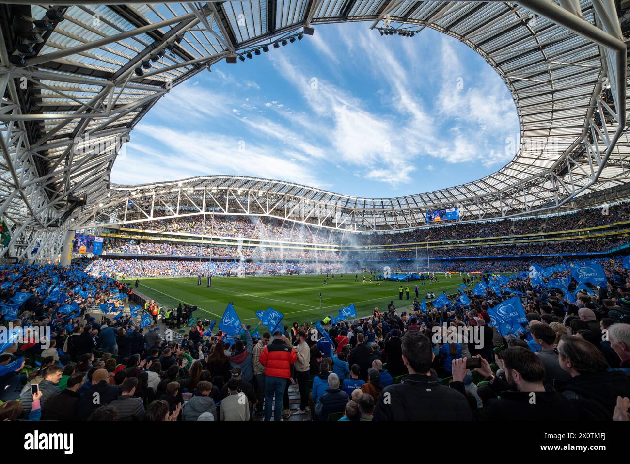 Dublin, Ireland. 13th Apr, 2024. The general view of Aviva Stadium ...