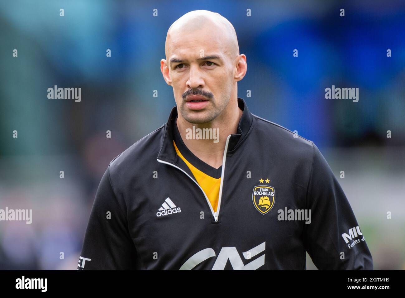 Dublin, Ireland. 13th Apr, 2024. Dillyn Leyds of Stade Rochelais during ...