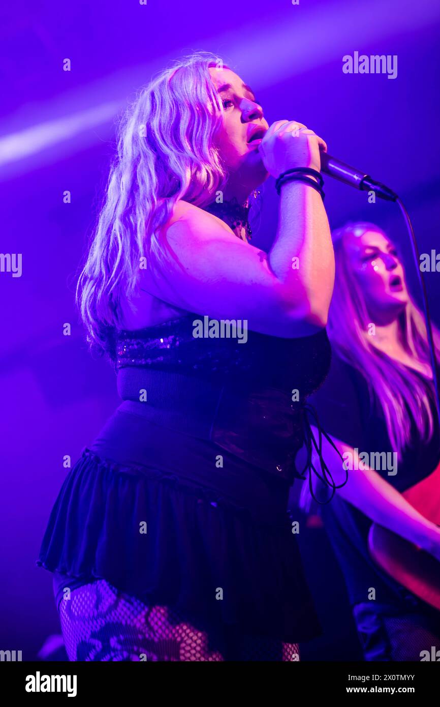 Milan Italy. 11th Apr 2024. The American band CONQUER DIVIDE performs ...