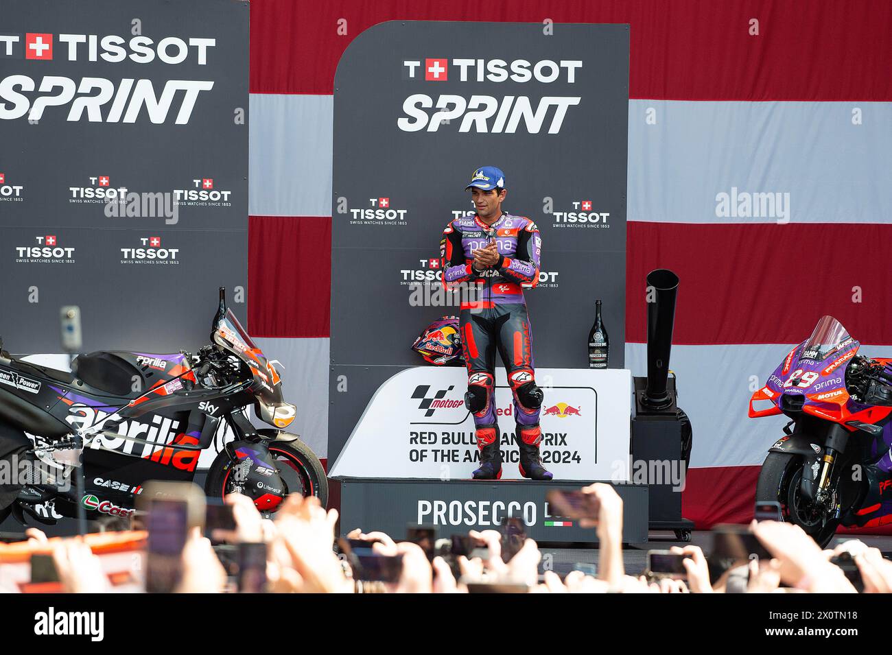 The Americas. 13th Apr, 2024. Jorge Martin (89) takes 3rd place at the ...