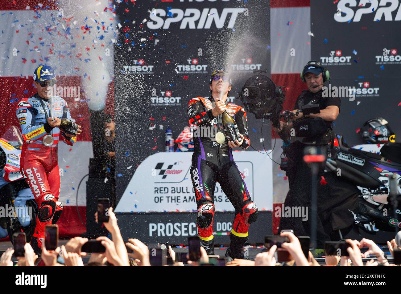 The Americas. 13th Apr, 2024. Marc Marquez (93) takes 2nd place and ...