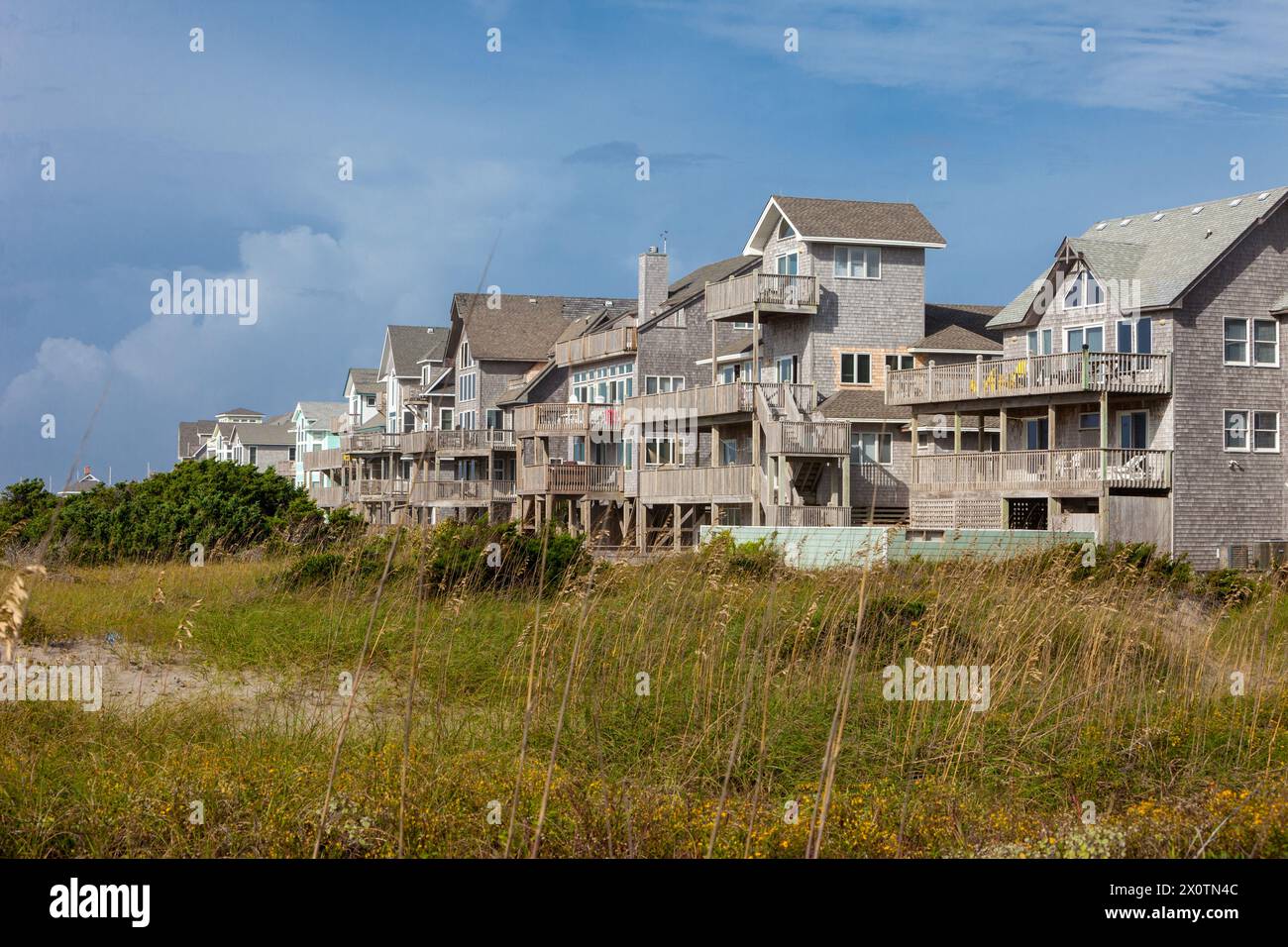 Frisco, Outer Banks, North Carolina. Beach-side Homes, Beach Vegetation ...