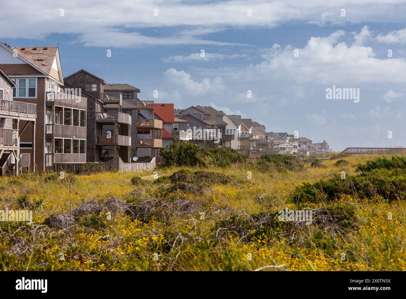 Frisco, Outer Banks, North Carolina. Vacation Homes on Stilts Facing ...