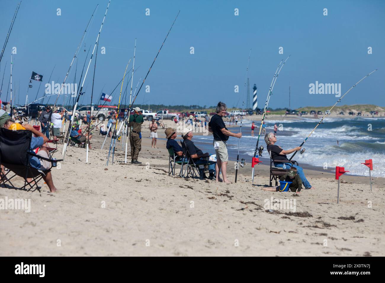Outer Banks, North Carolina. Cape Point Fishermen. Cape Hatteras ...