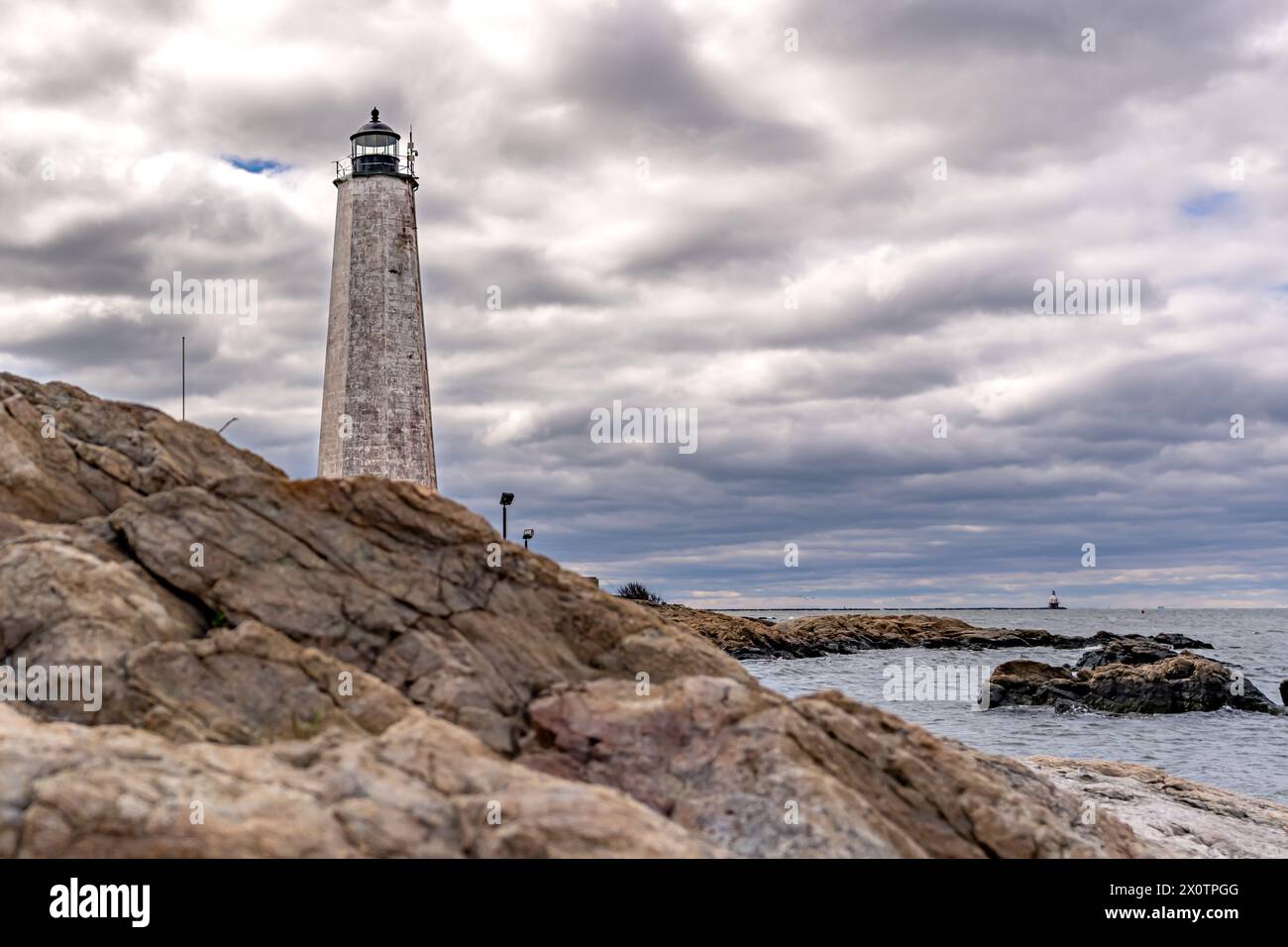 Spring photo of Five Mile Point Lighthouse AKA Old New Haven Harbor ...