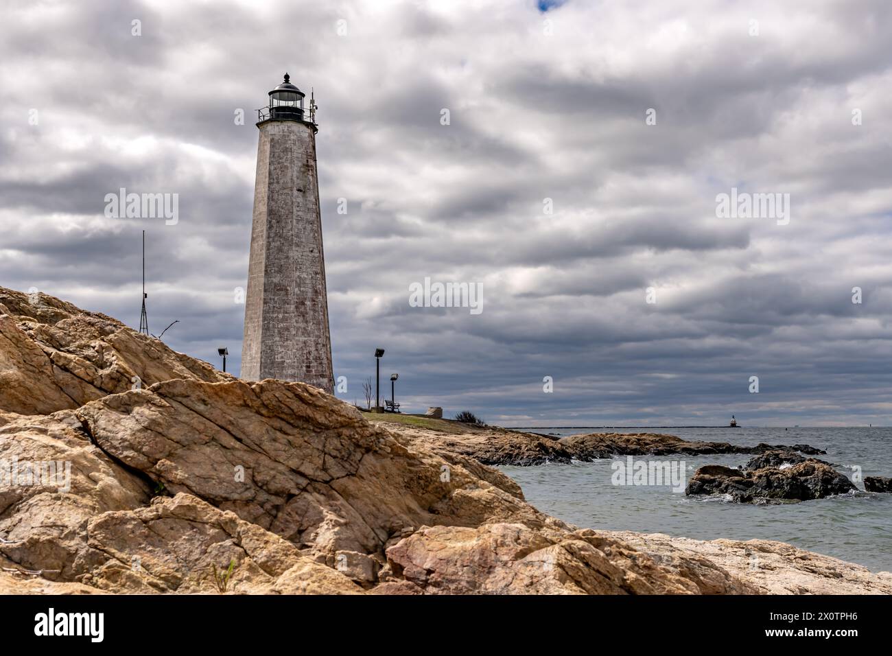 Spring photo of Five Mile Point Lighthouse AKA Old New Haven Harbor ...