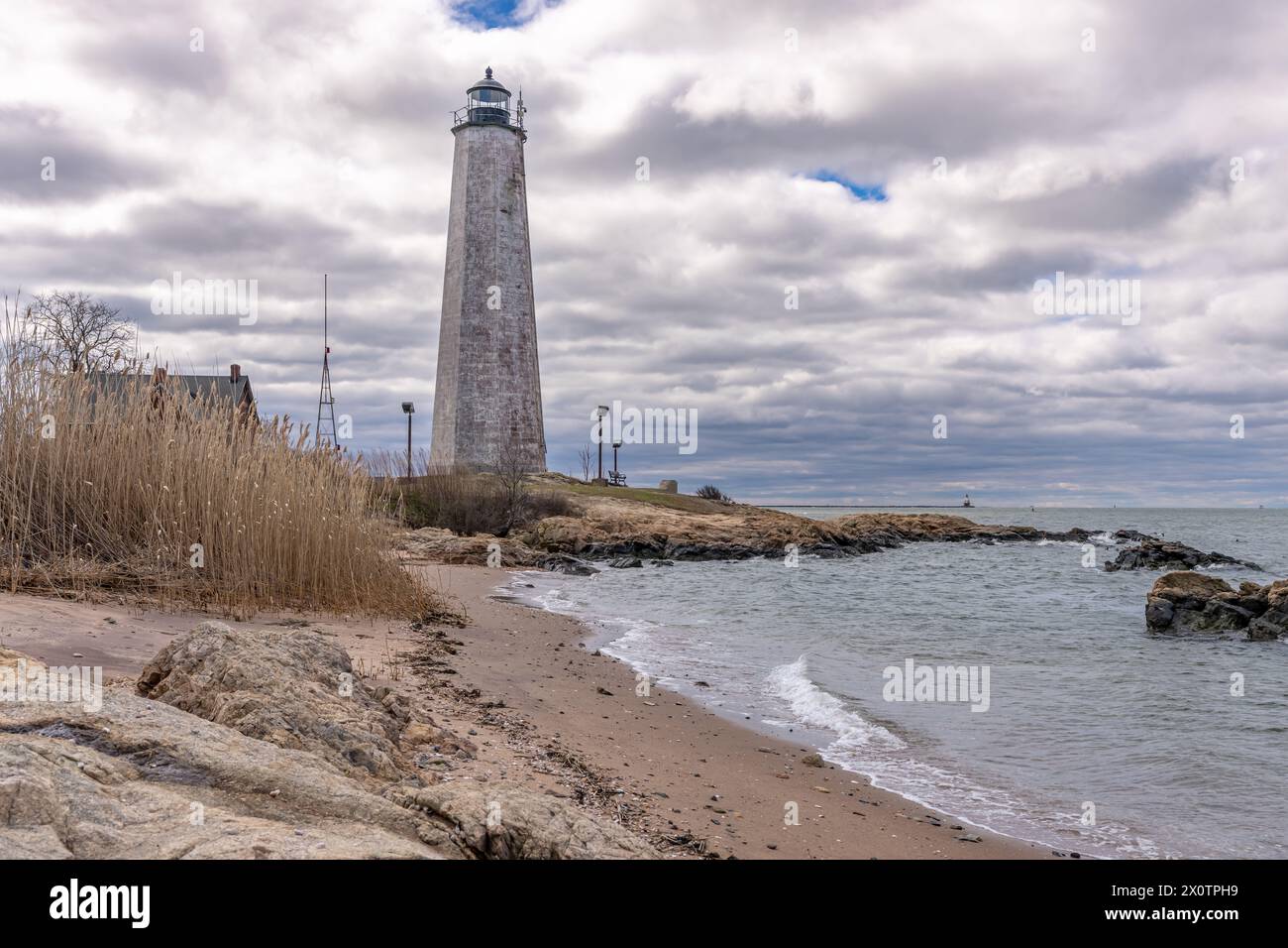 Spring photo of Five Mile Point Lighthouse AKA Old New Haven Harbor ...