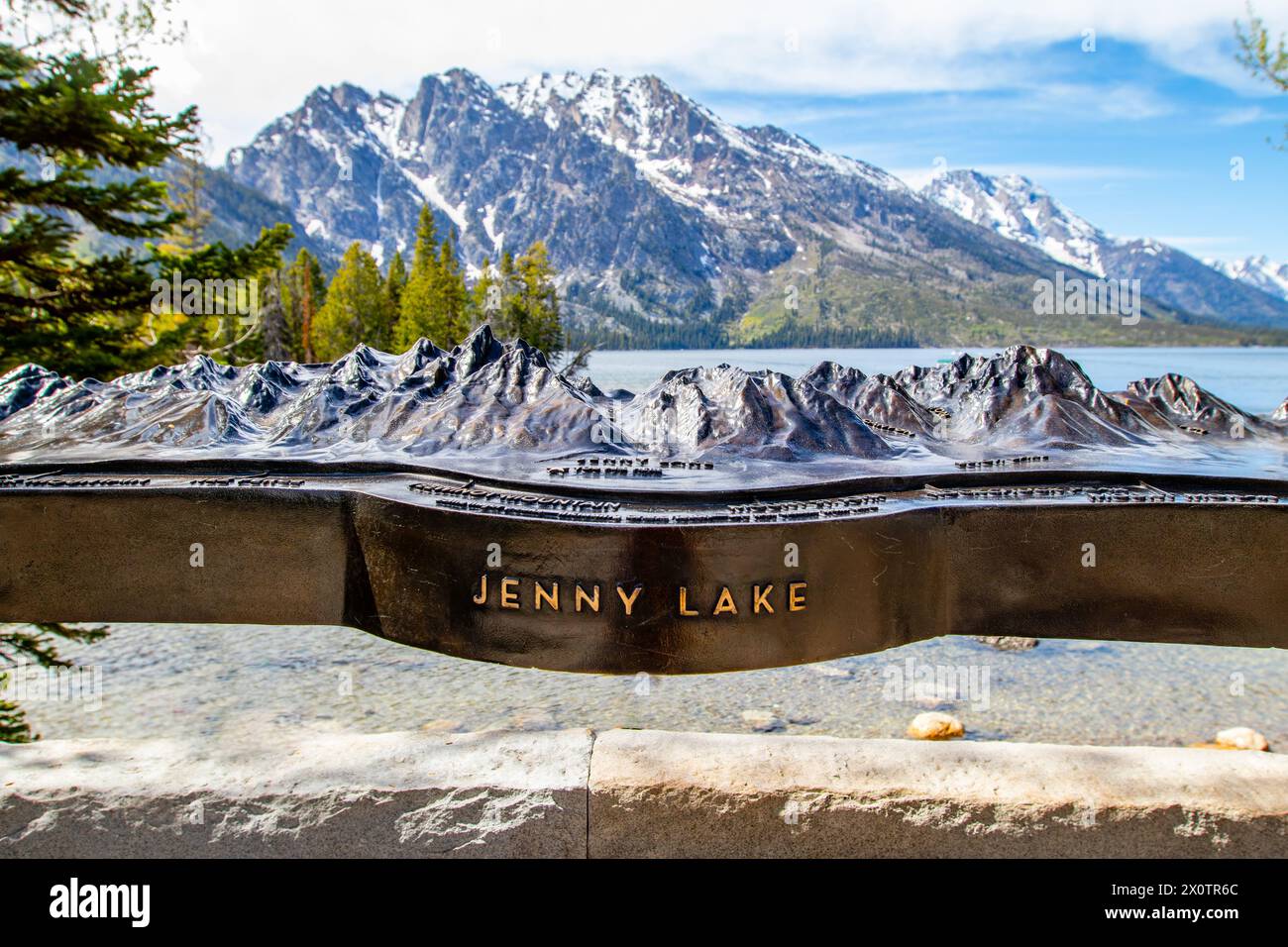 Display of the Grand Tetons at Jenny lake in the Grand Tetons Jackson ...