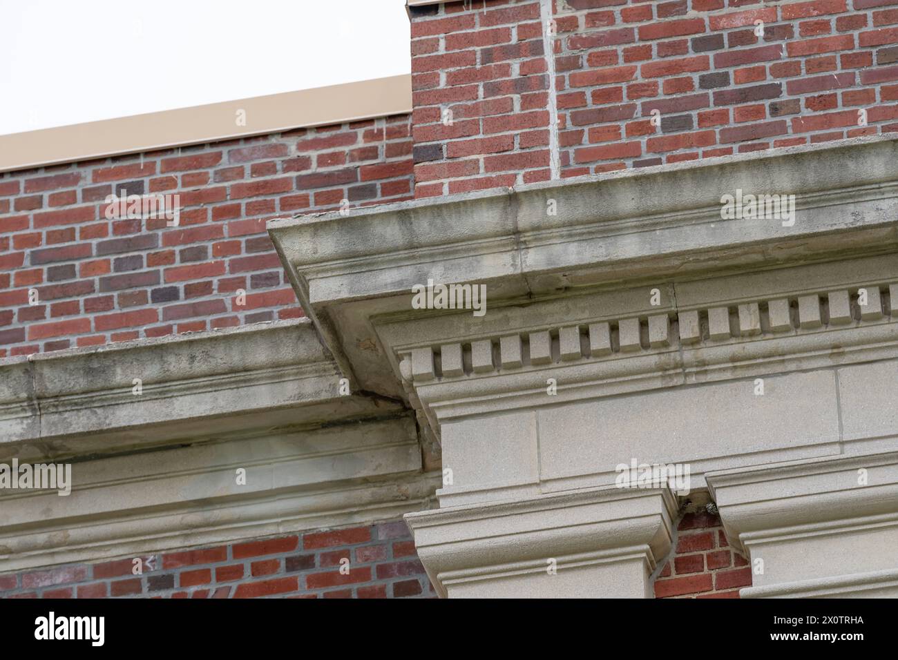 Example of crumbling, deteriorating ornamental precast concrete ...