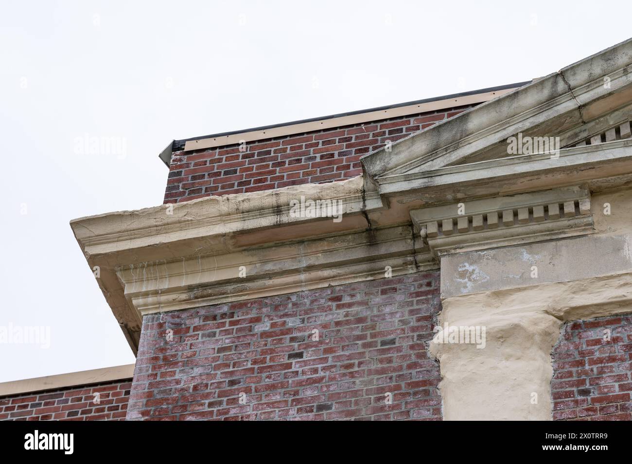 Example of crumbling, deteriorating ornamental precast concrete ...