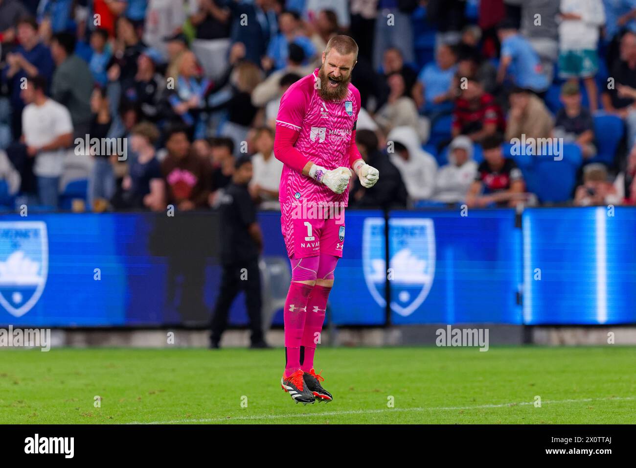 Sydney, Australia. 13th Apr, 2024. Goalkeeper, Andrew Redmayne of ...