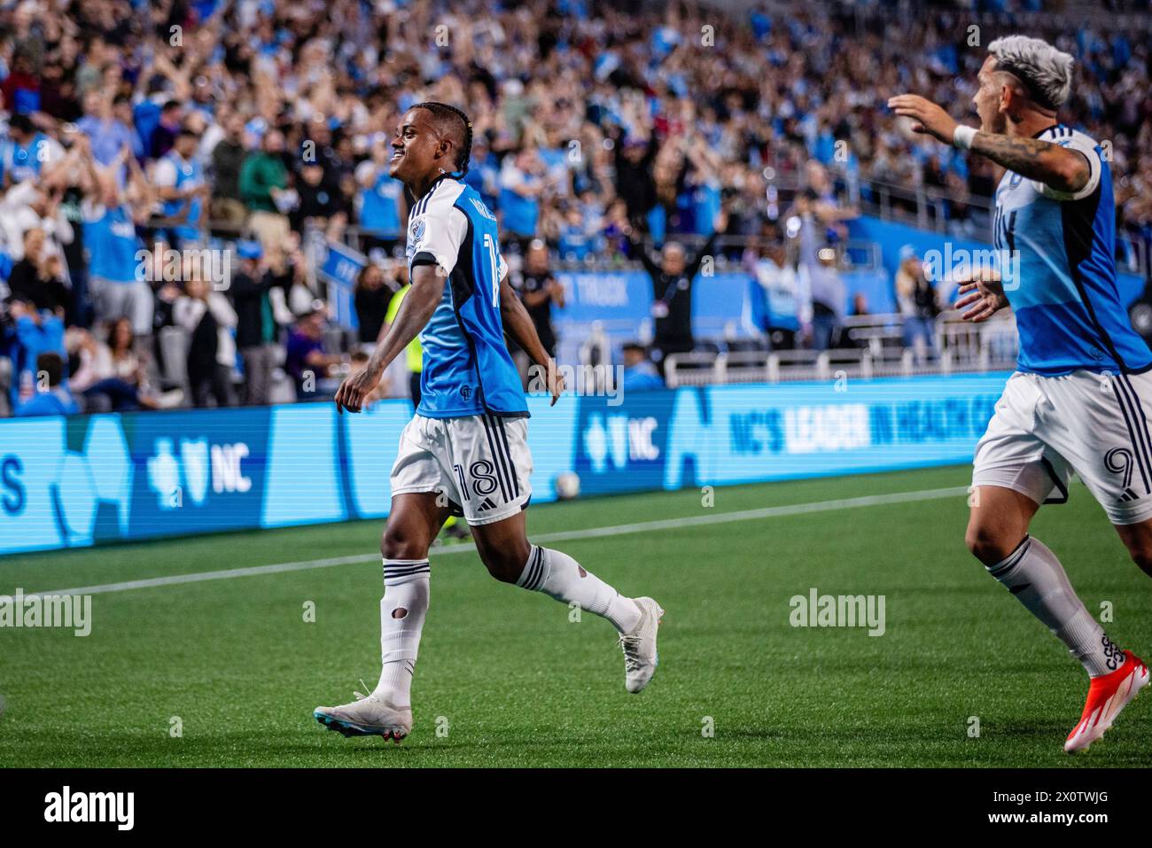 Charlotte, NC, USA. 13th Apr, 2024. Charlotte FC forward Kerwin Vargas ...