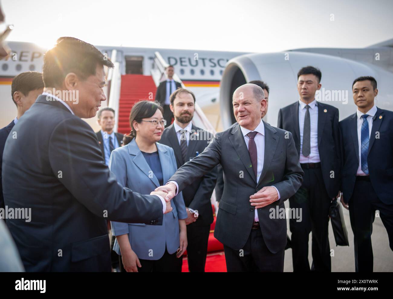Chongqing, China. 14th Apr, 2024. German Chancellor Olaf Scholz (SPD ...