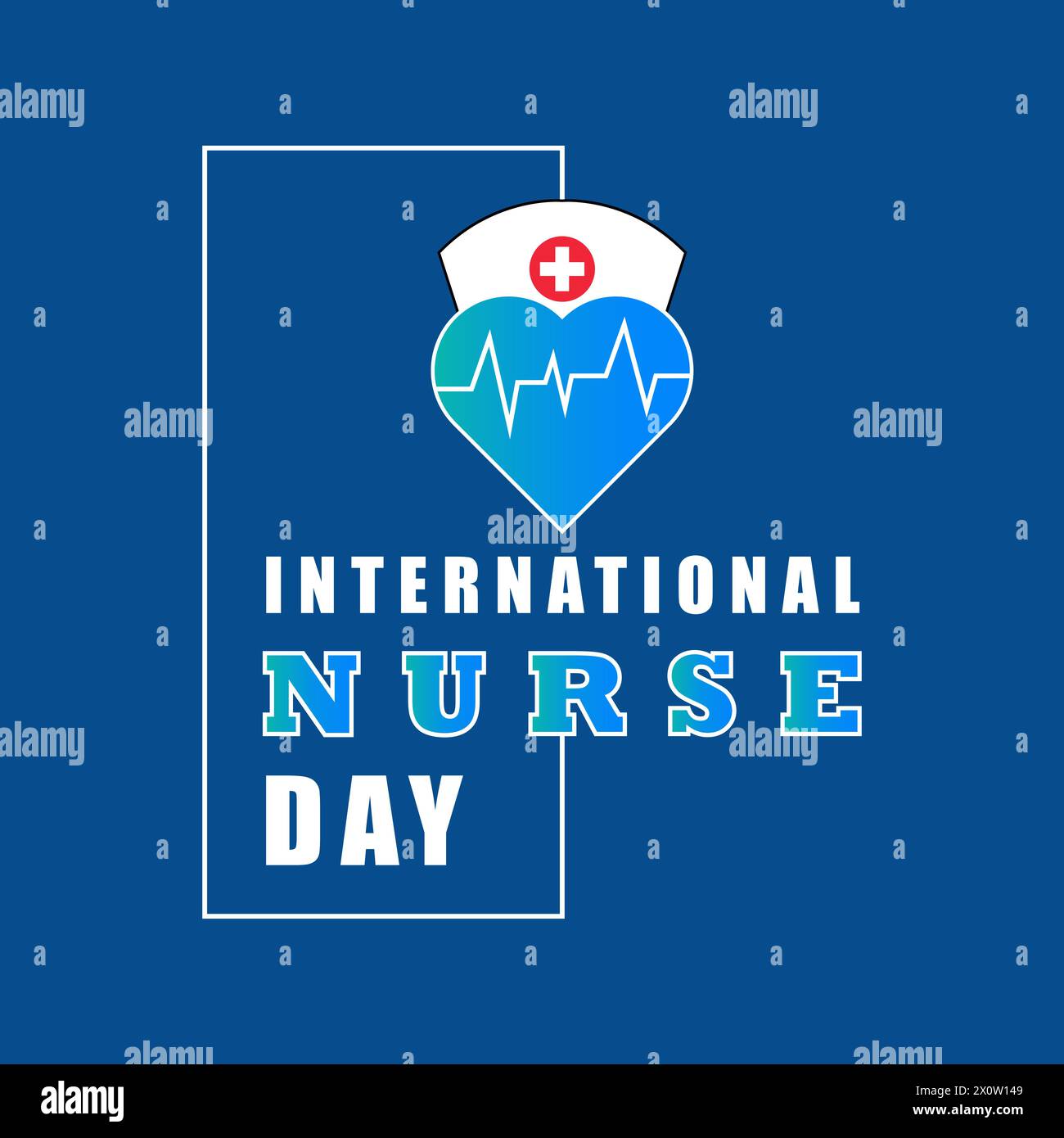 May month international nurse day vector illustration banner or poster design with heart nursing ...