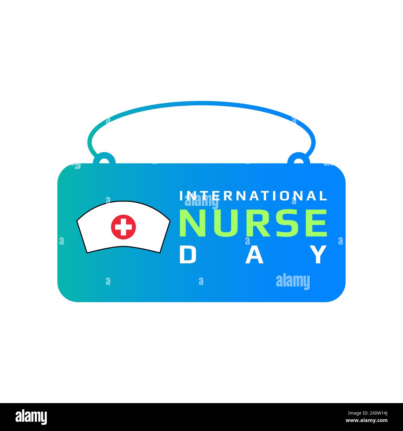 Nurse day vector design. May month international nurse day vector illustration with stethoscope ...