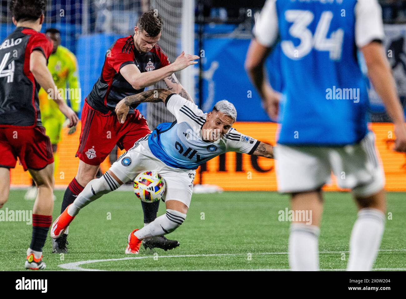 Charlotte, NC, USA. 13th Apr, 2024. Toronto FC defender Kevin Long (5 ...