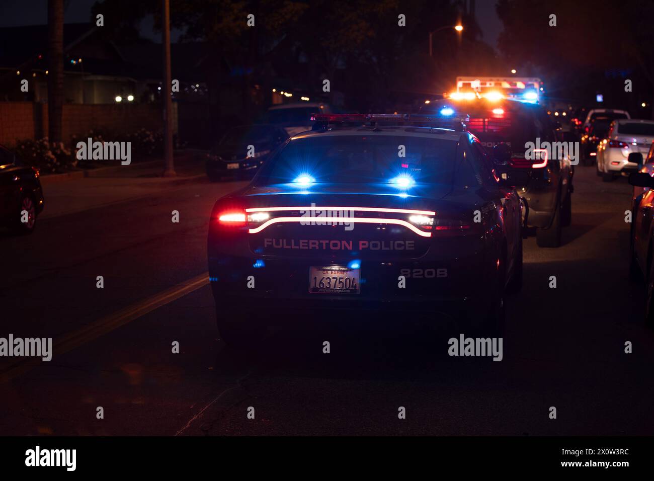 Fullerton, California, USA - April 12, 2024: Fullerton Police ...