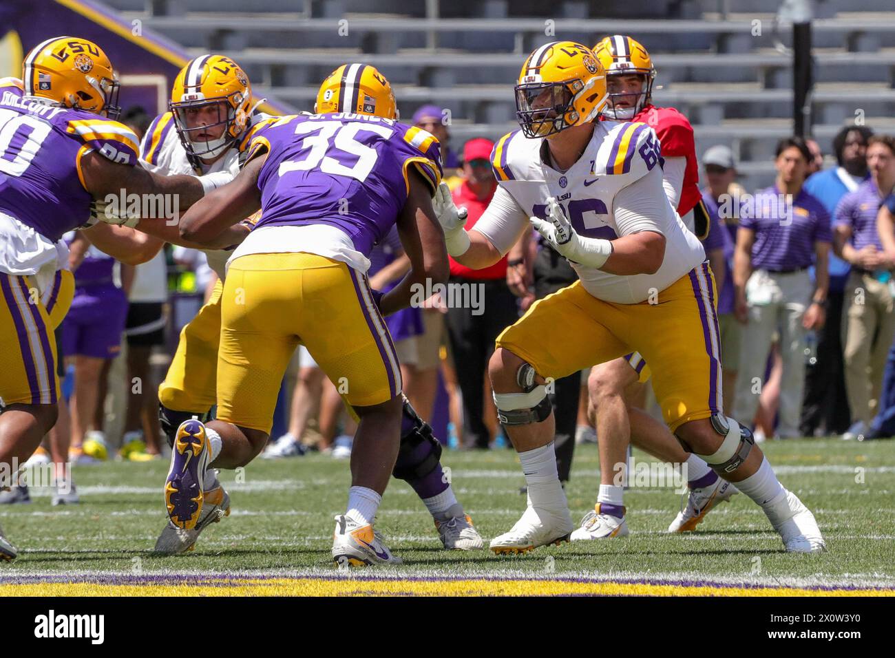 Baton Rouge, LA, USA. 13th Apr, 2024. LSU offensive lineman Will ...