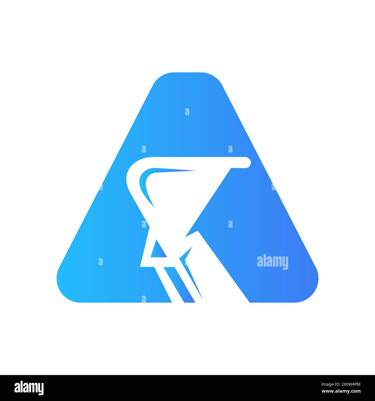 Letter A Excavator Logo for Construction Company. Excavator Machine ...