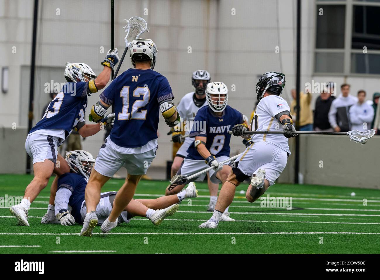 West Point, New York, USA. 13th Apr, 2024. JACOB MORIN 90 is serounded ...