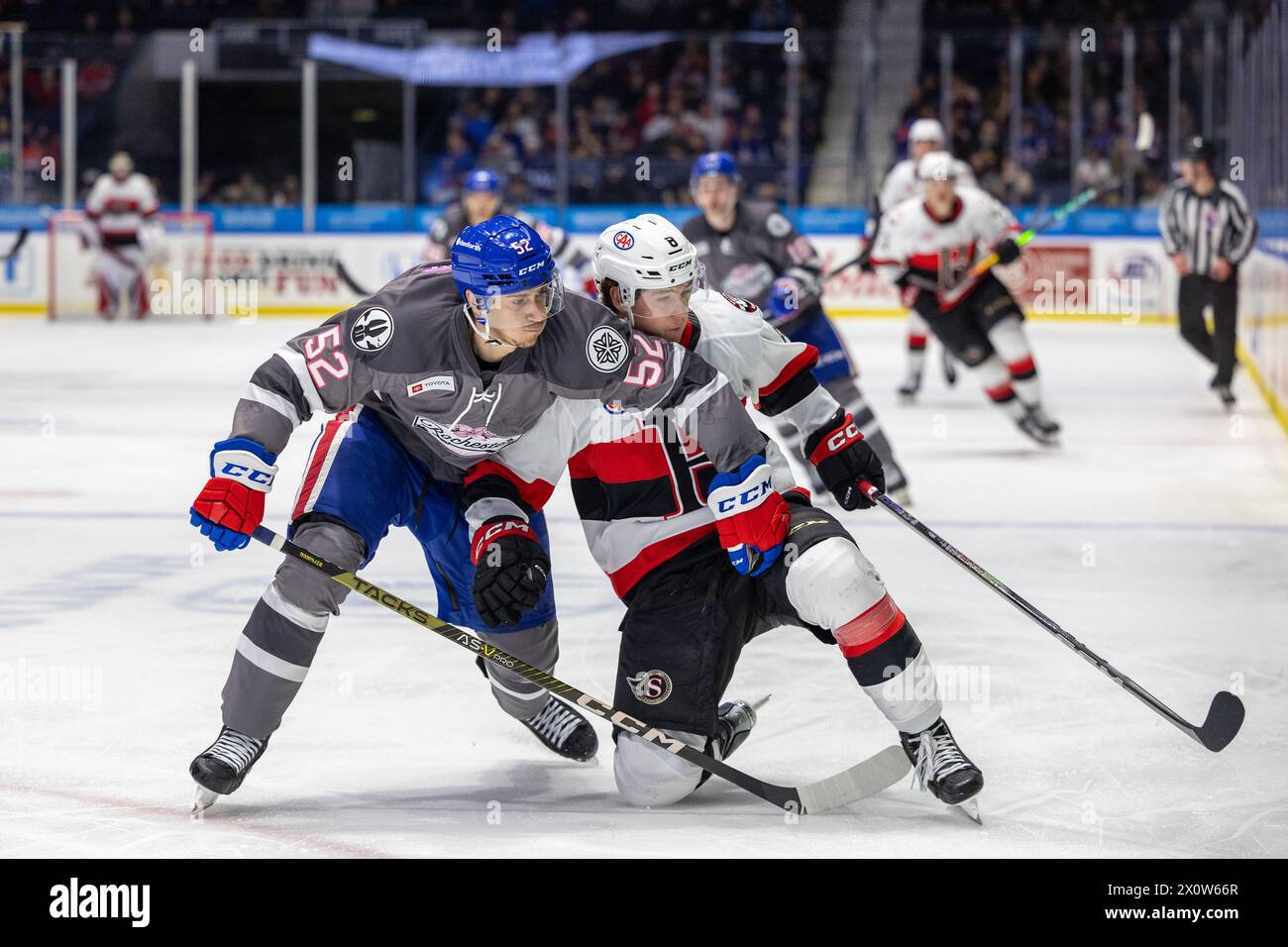 April 13th, 2024: Rochester Americans forward Aleksandr Kisakov (52 ...