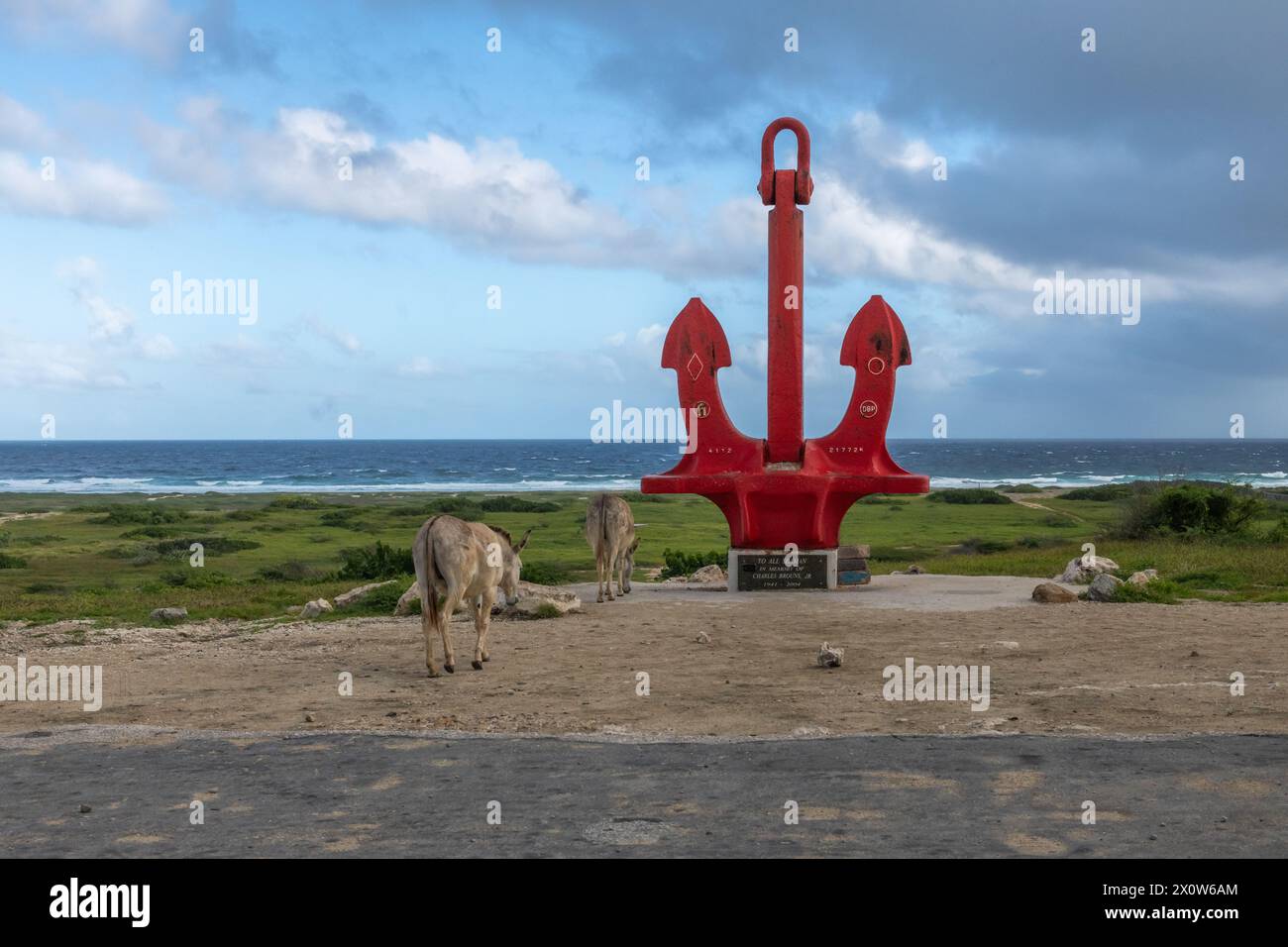 Sailors memorial- Lago colony Aruba - Anchor Stock Photo - Alamy