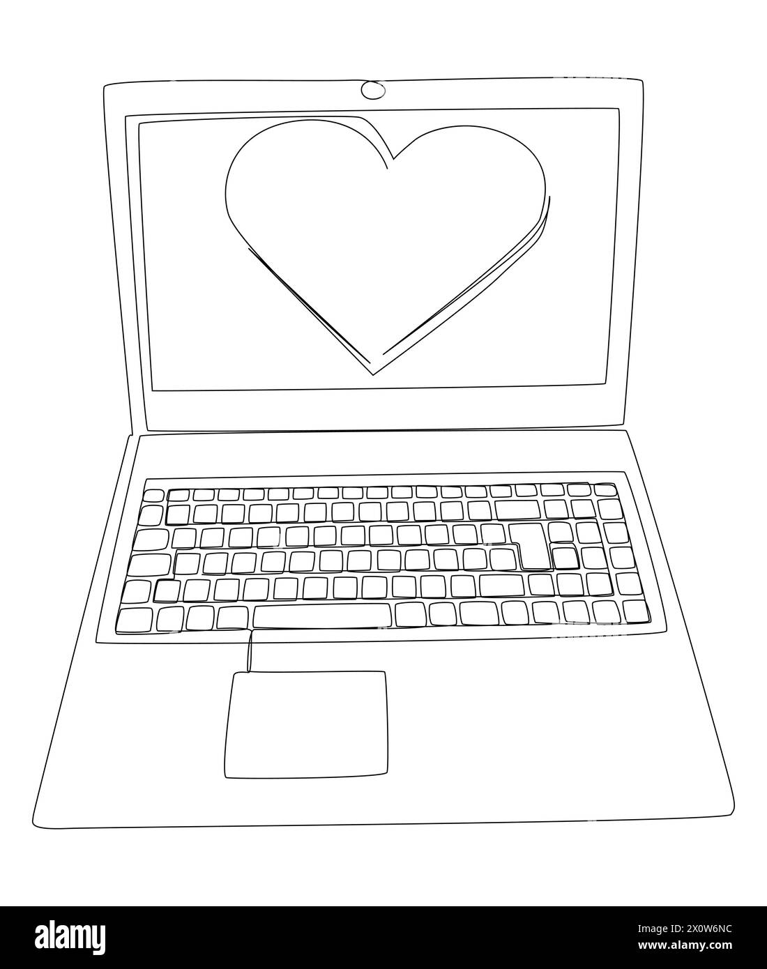 Contour happy computer technology Cut Out Stock Images & Pictures - Alamy