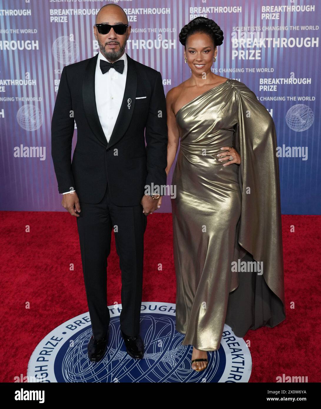 Los Angeles, USA. 13th Apr, 2024. (L-R) Swizz Beatz and Alicia Keys ...