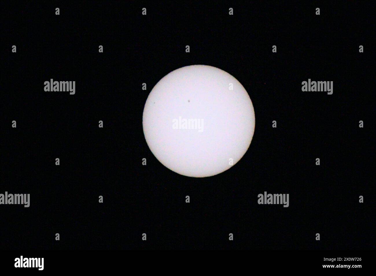 Toronto, ON, Canada - April 8, 2024: View at the sun before the partial ...