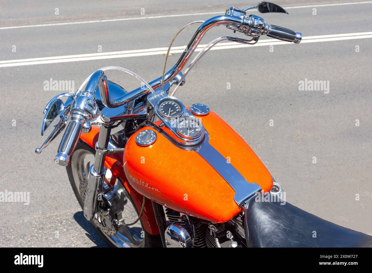 Harley-Davidson motorcycle, Moss Vale Road, Kangaroo Valley, New South ...