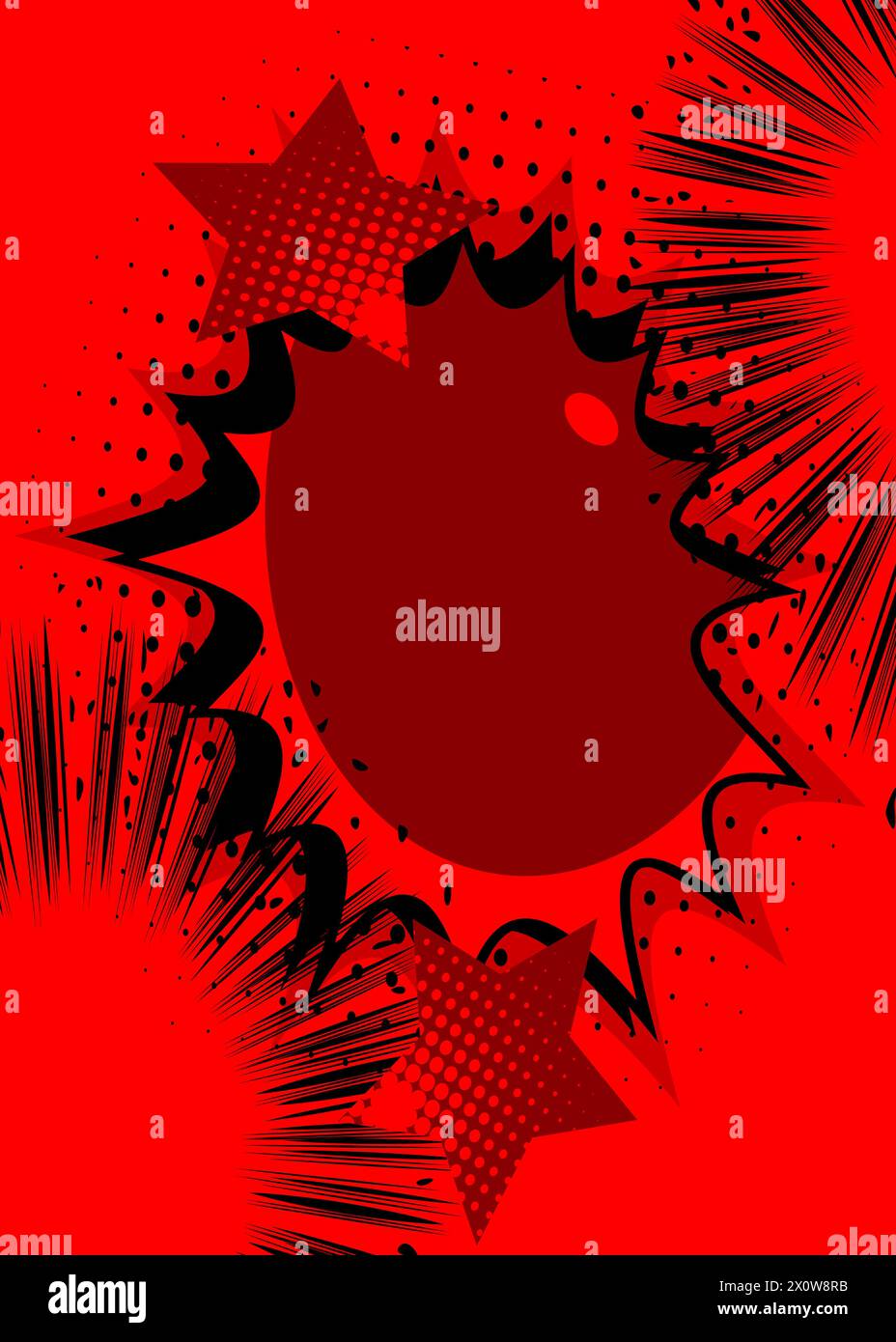 Red and black cartoon backdrop, comic book background. Retro vector ...