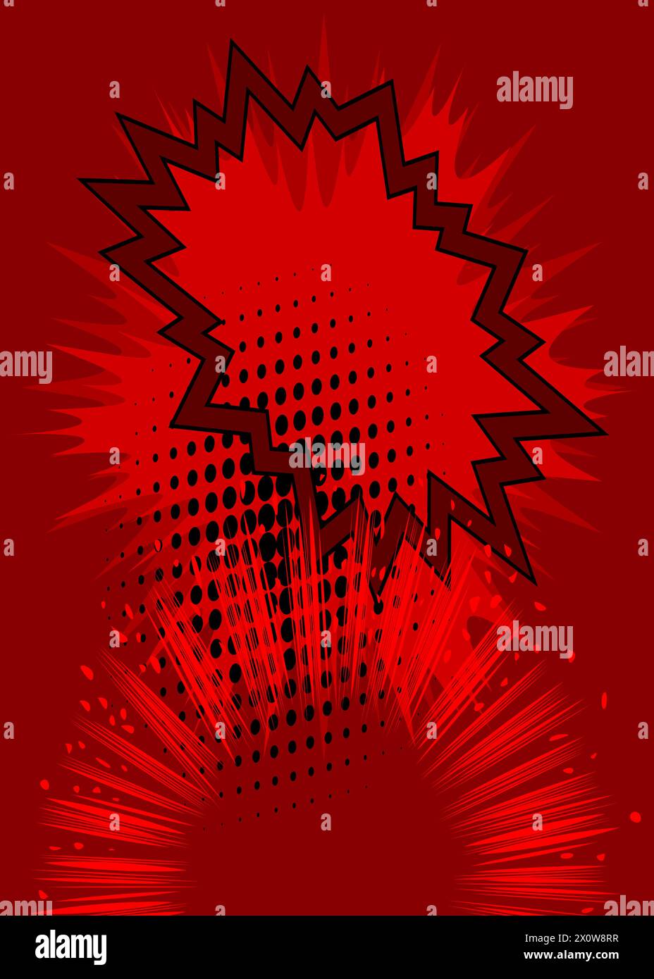 Red and black cartoon backdrop, comic book background. Retro vector ...